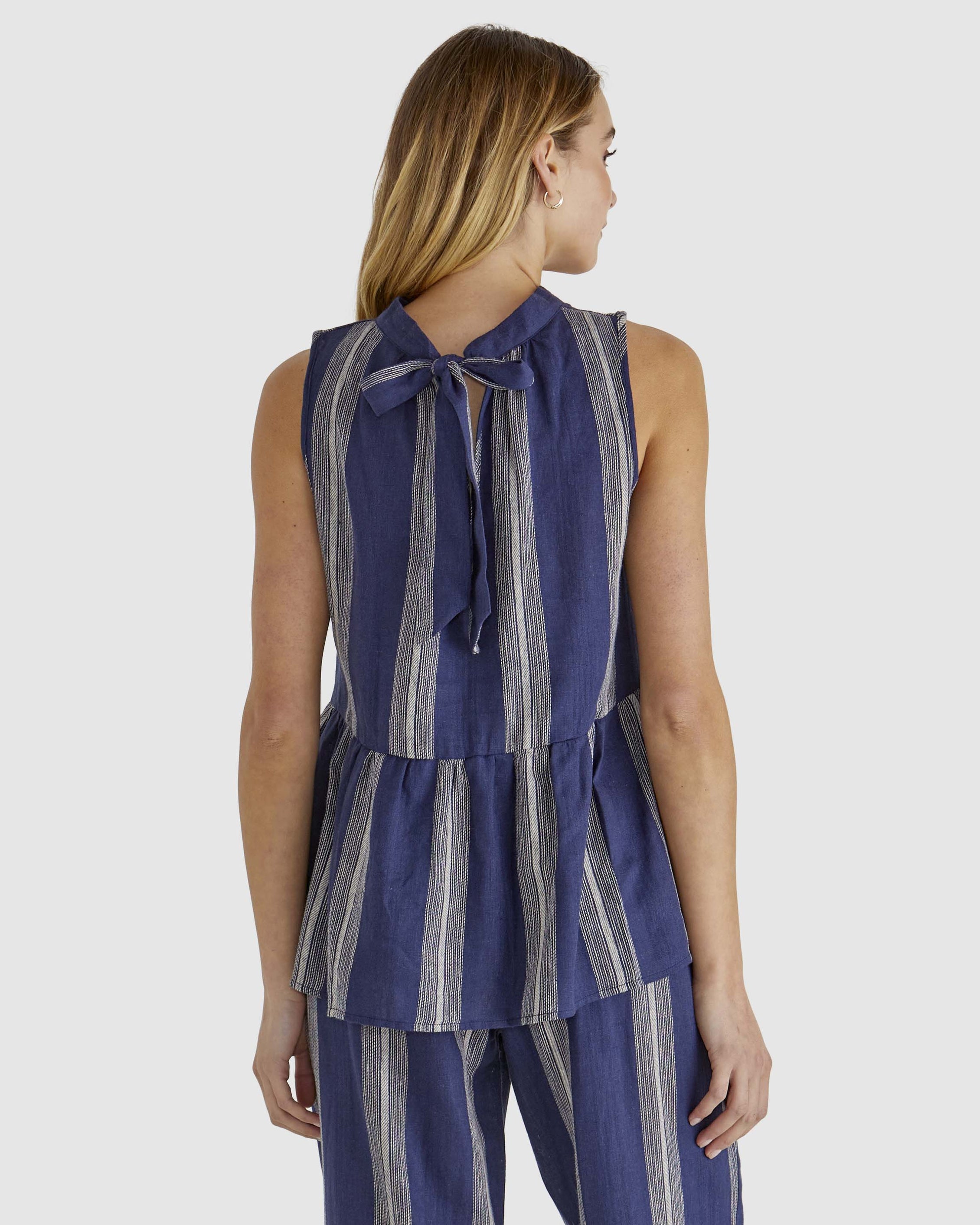 Lizzy Top - Navy Stripe – Sass